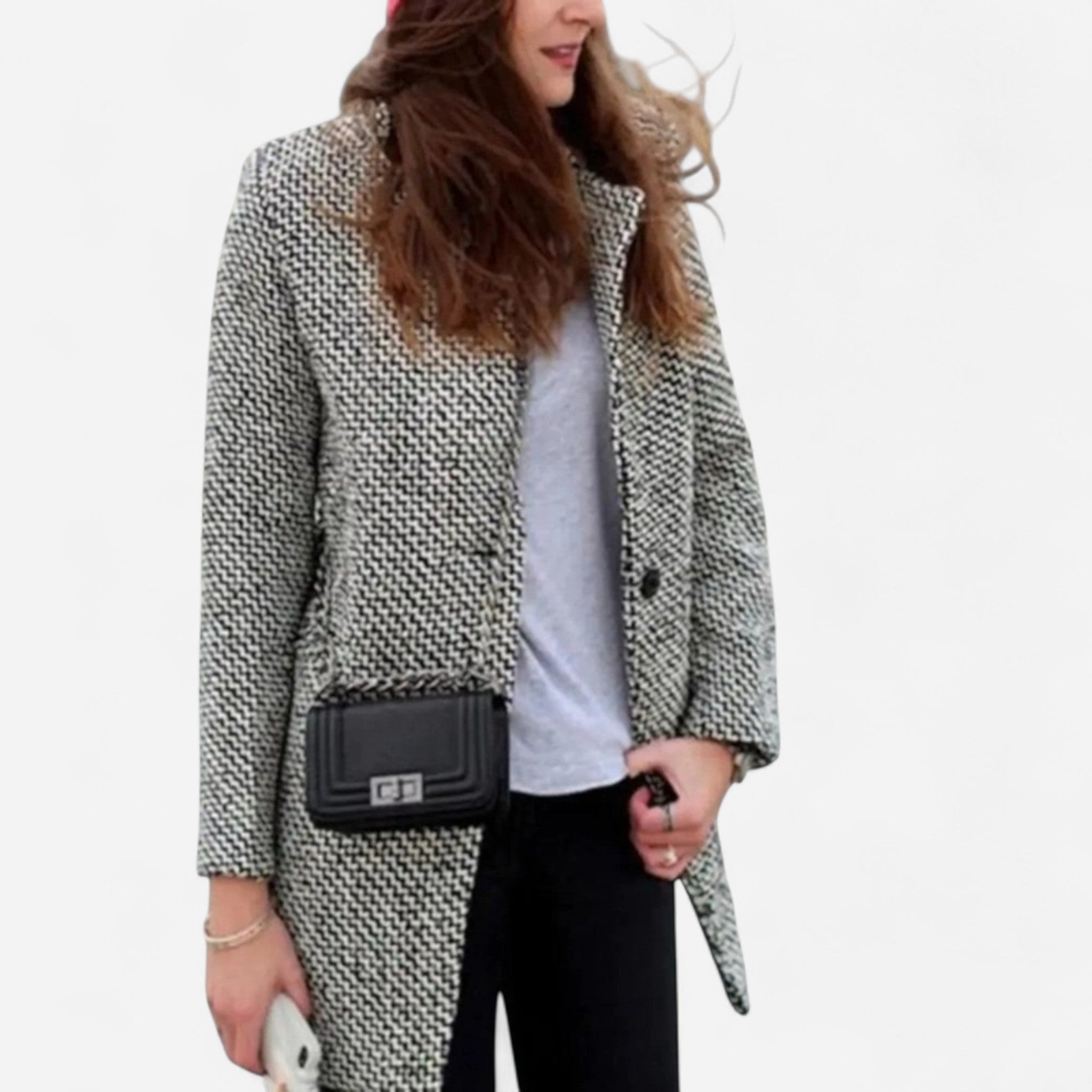 Liza - Manteau de laine élégant et ajusté pour femme – Québec Élégance